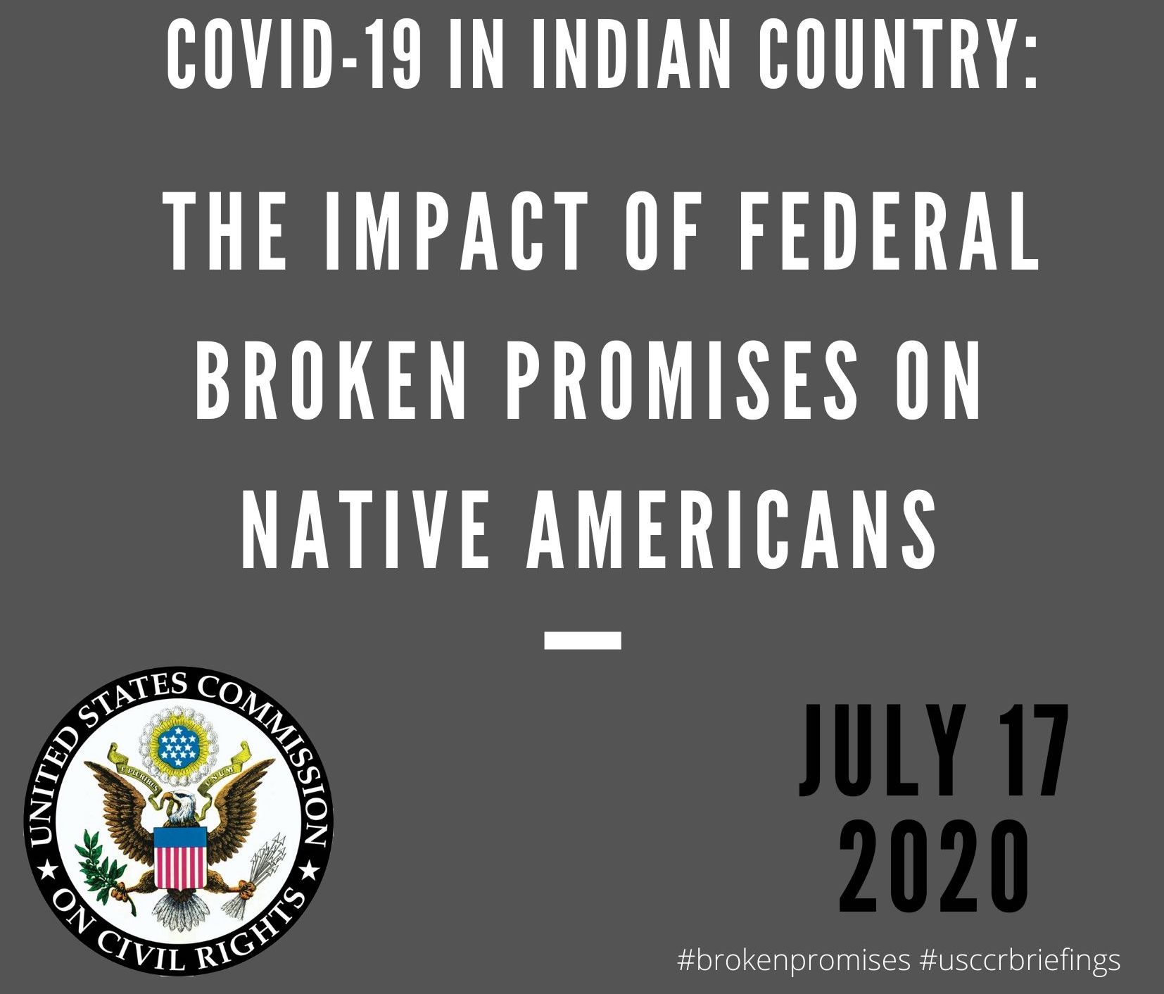 COVID-19 in Indian Country: The Impact of Federal Broken Promises on ...